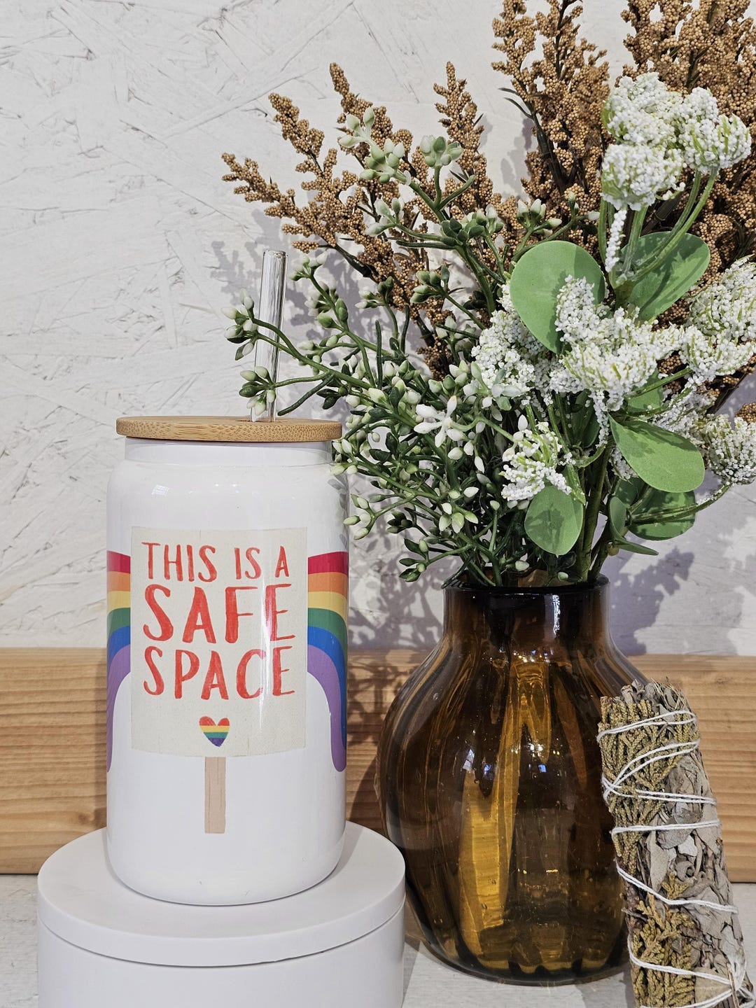 16oz Glass Tumbler, Pride Gift, Pride Cup, Cute Glass Cup, LGBTQ Gift ...