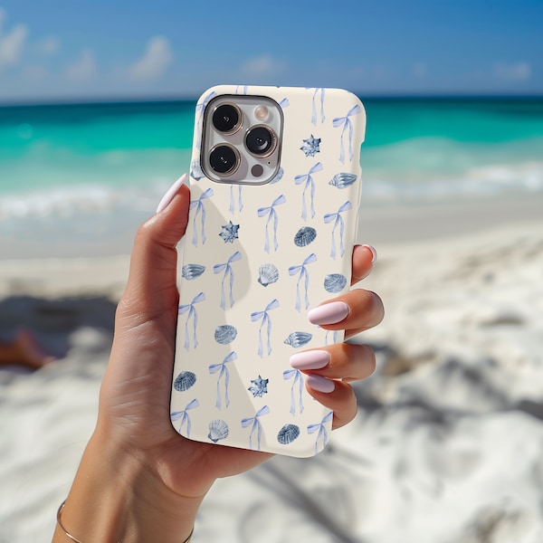 Cute Blue Seashell Phone Case - Etsy