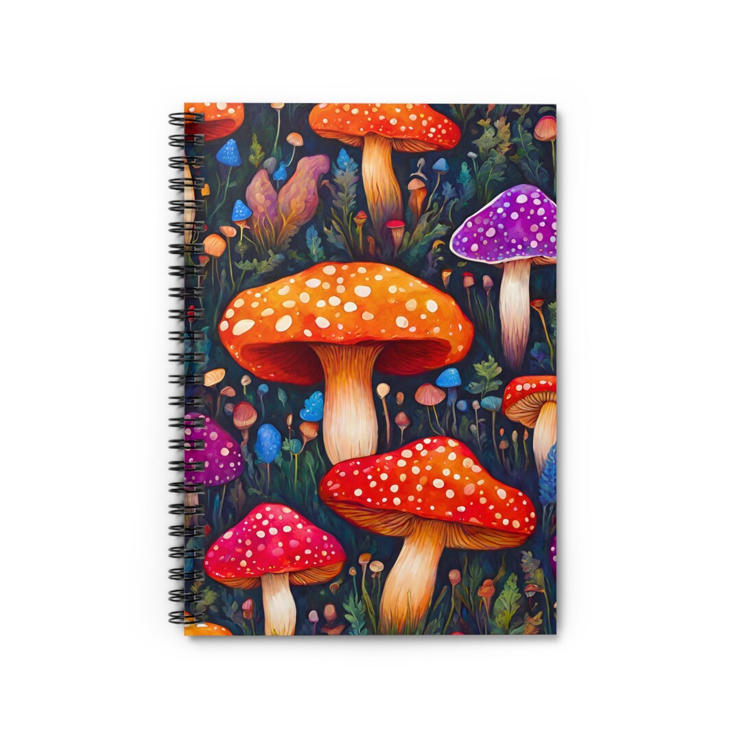 Mushroom Spiral Notebook: Cottagecore Forest Design Cottagecore ...