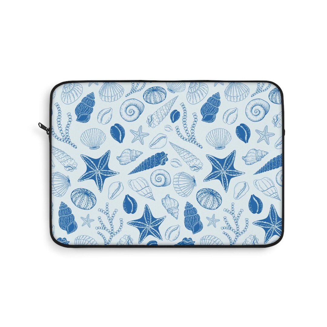 Seashell Laptop Sleeve: Coastal Marine Life Computer Bag - Etsy