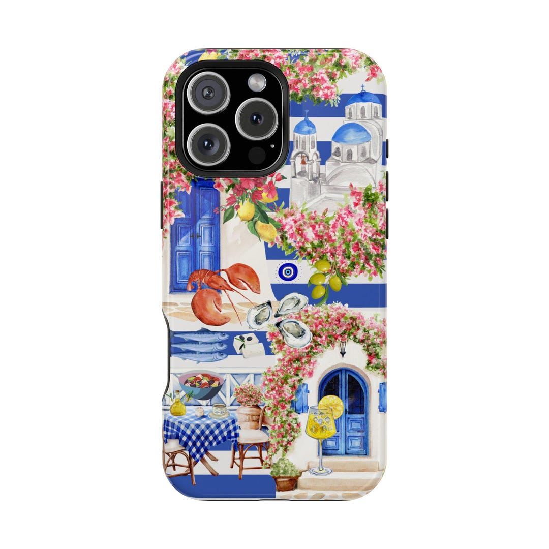 Santorini Magsafe iPhone Case: Greek Island Coastal Summer Case - Etsy