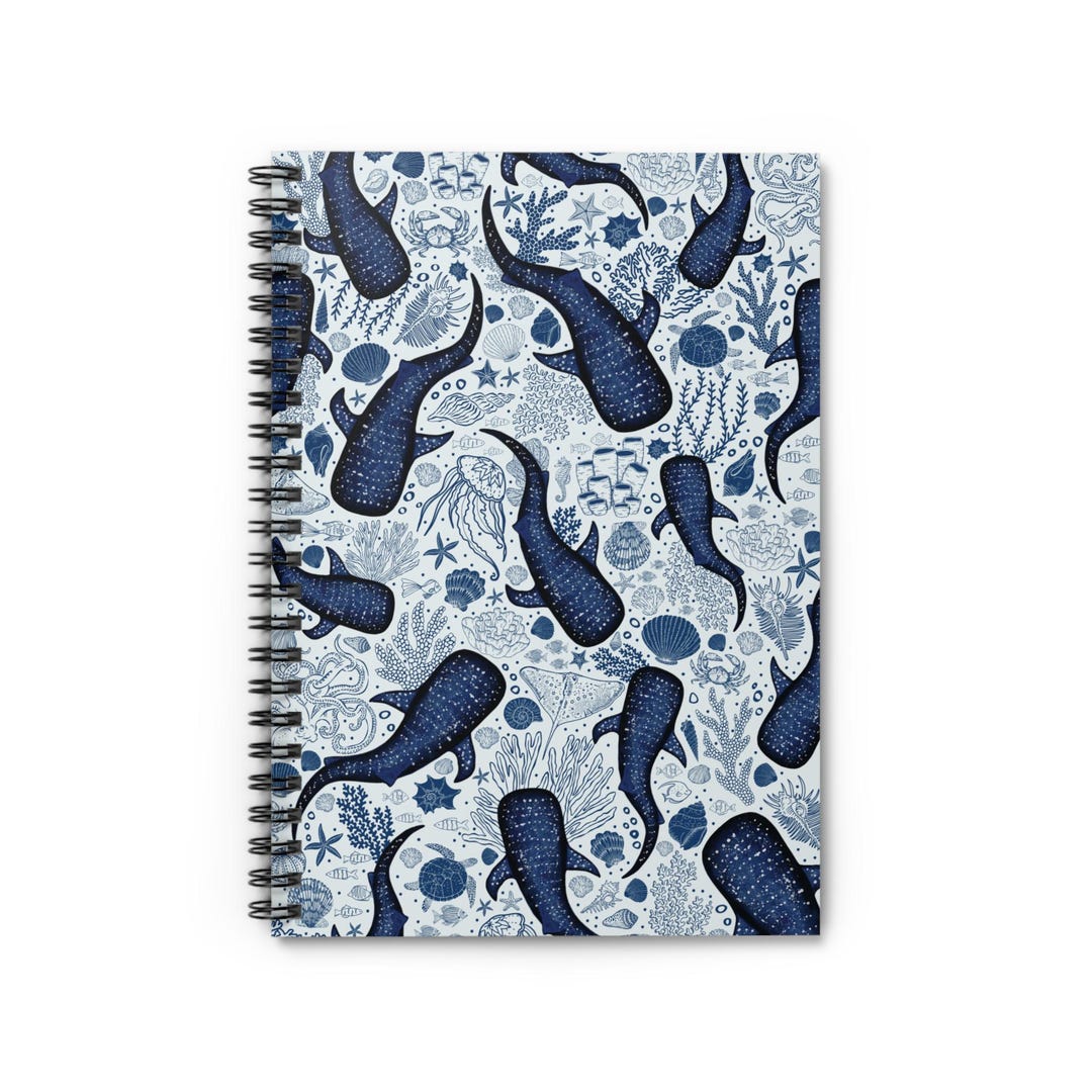 Sea Life Spiral Notebook – Marine-themed Journal, Ruled Lines - Etsy