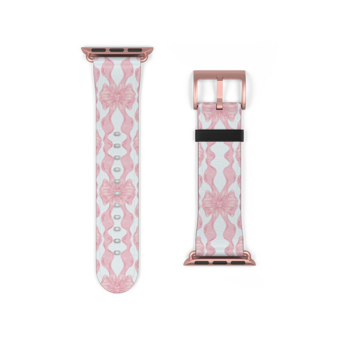 Coquette Watch Band Cute Aesthetic Bow Watch Band Pink and Light Blue ...