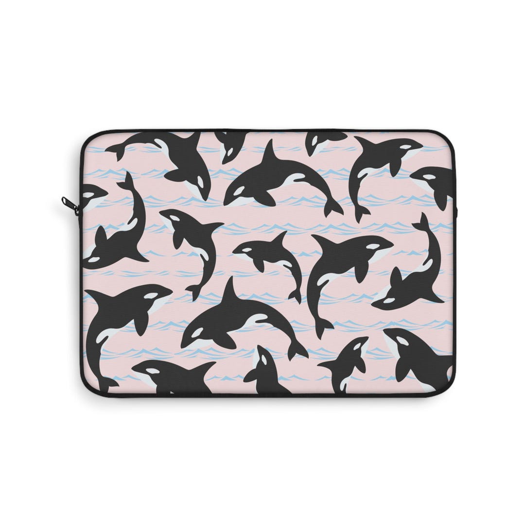 Orca Laptop Sleeve: Ocean Life MacBook Bag, Padded Fleece Interior - Etsy