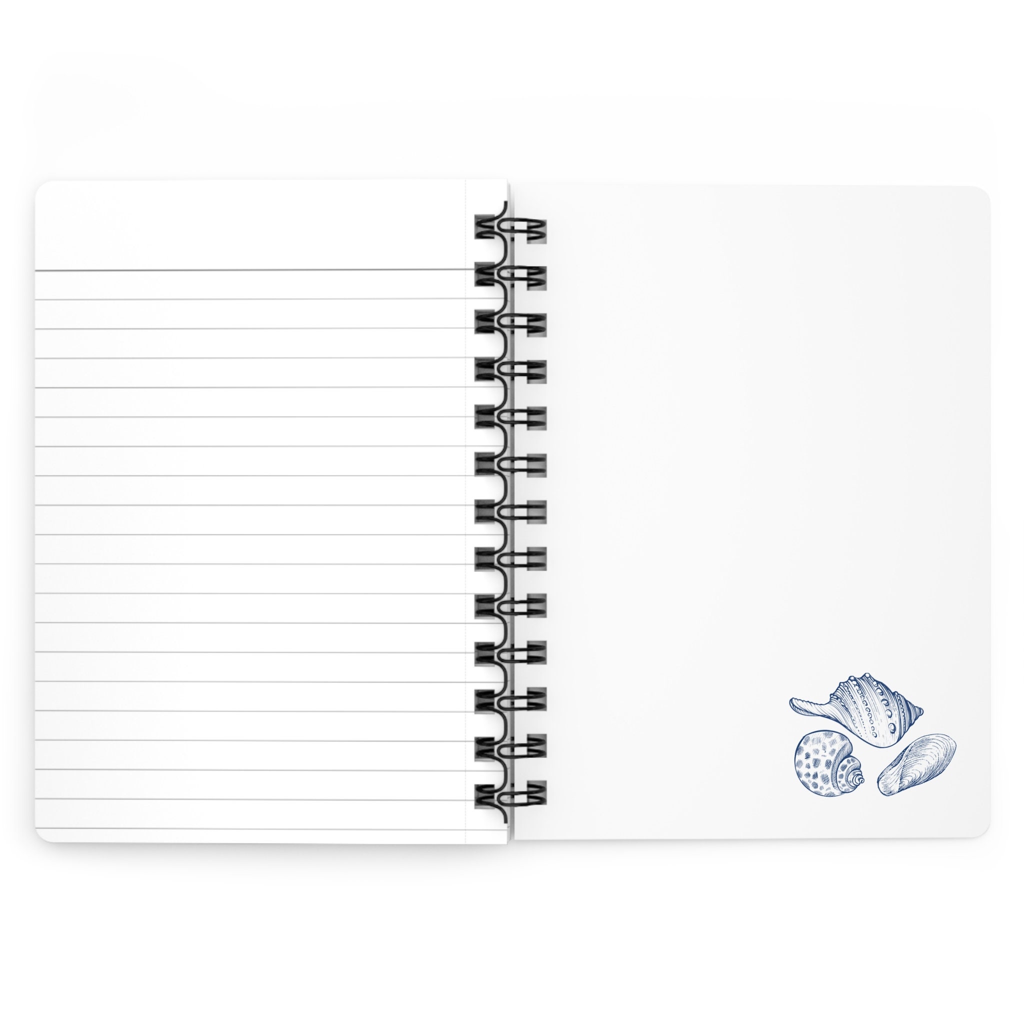 Personalized Minimalist Seashell Oyster Notebook Elegant Line Art for ...