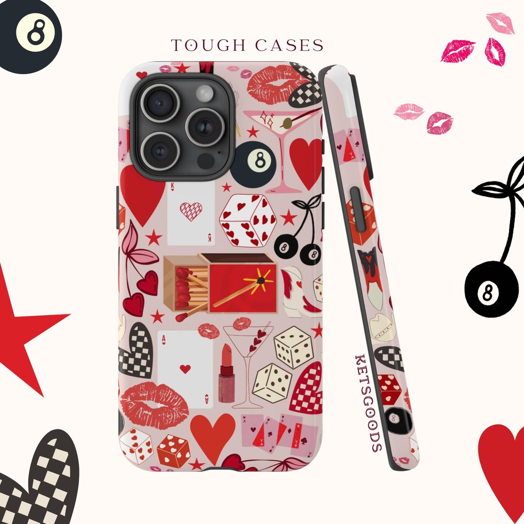 Playing Cards Phone Case: Lucky 8 Ball, Retro Y2K Design (tough Case ...