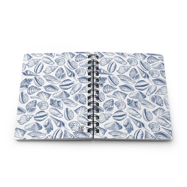 Personalized Minimalist Seashell Oyster Notebook Elegant Line Art for ...