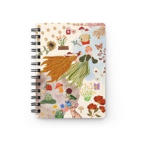 Floral Notebook Bow Journal Cute Notebook Pink Journal Blue Aesthetic ...
