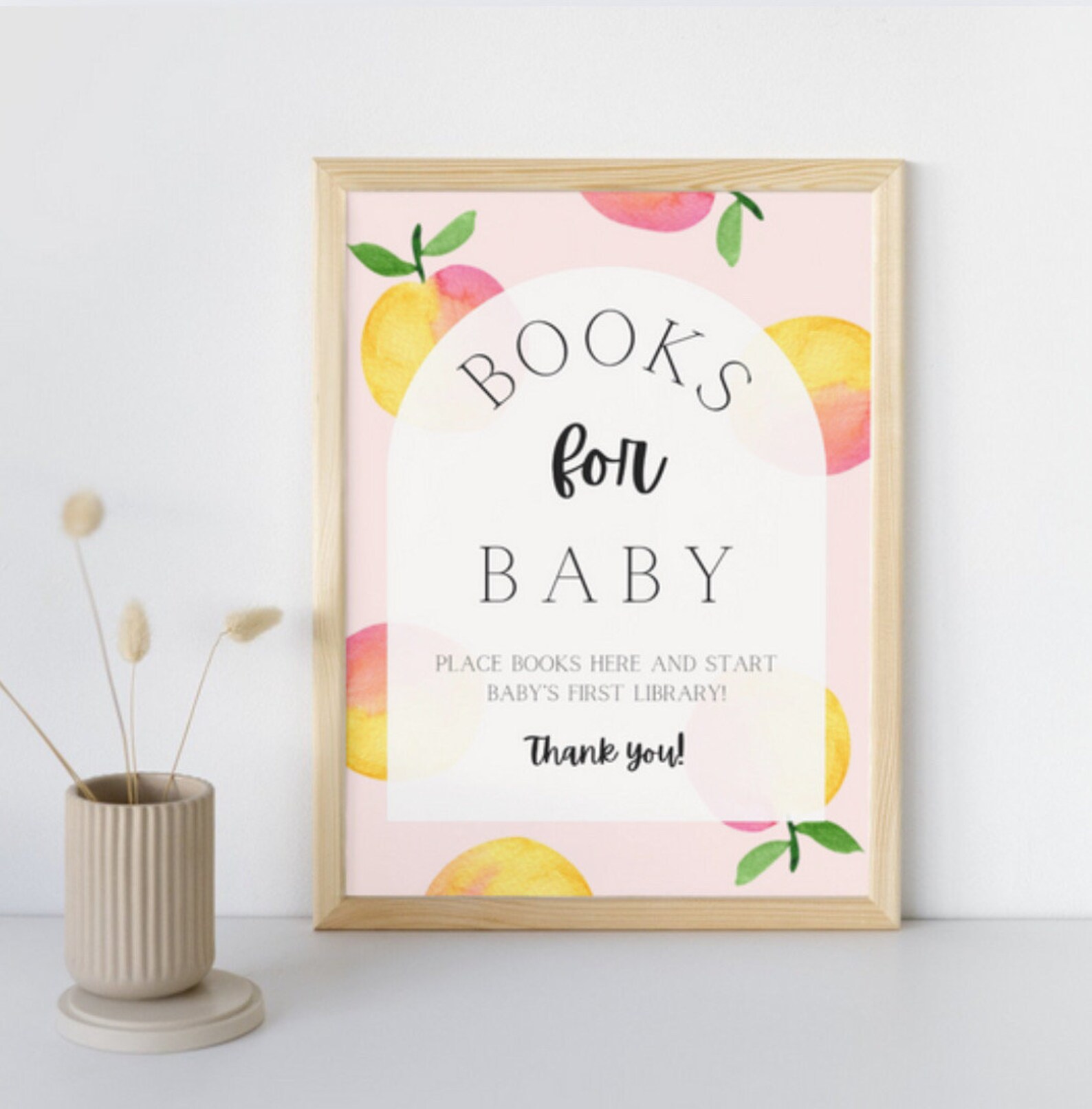 A Sweet Little Peach Book for Baby Sign and Cards, Sweet Peach Baby ...