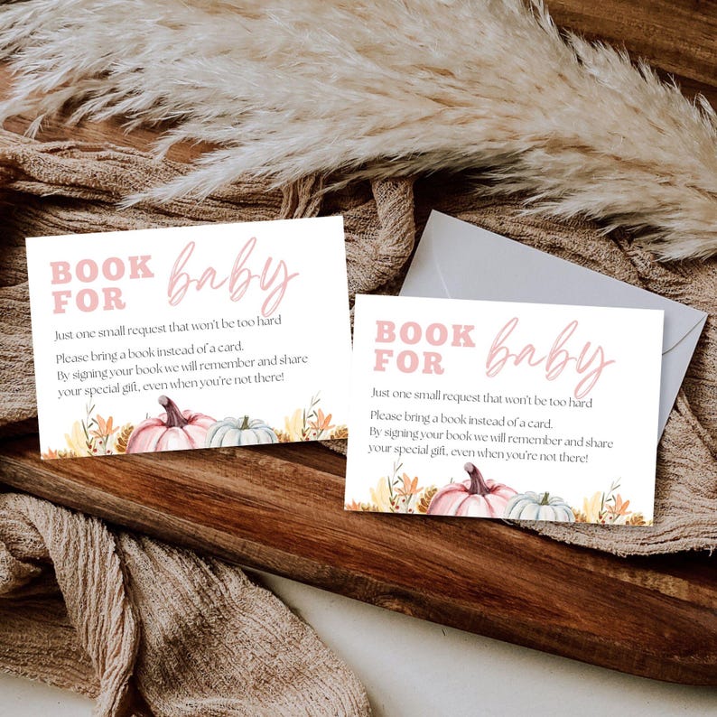 A Little Pumpkin Book for Baby Sign and Cards, Autumn Baby Shower ...