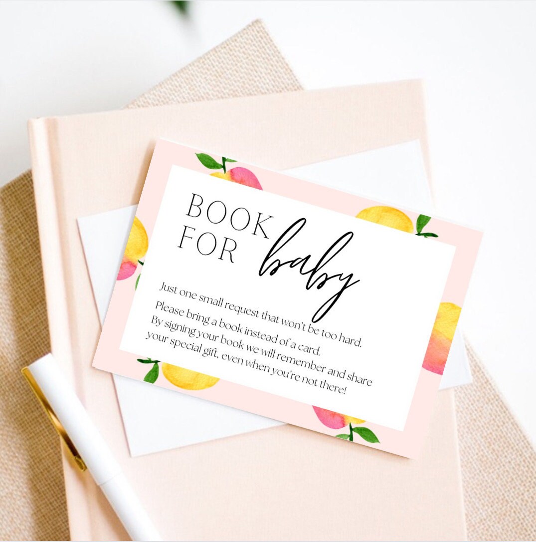 A Sweet Little Peach Book for Baby Sign and Cards, Sweet Peach Baby ...