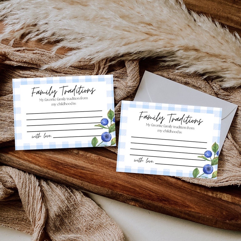 Berry Sweet Family Traditions Sign and Cards, Baby Shower, Share a ...