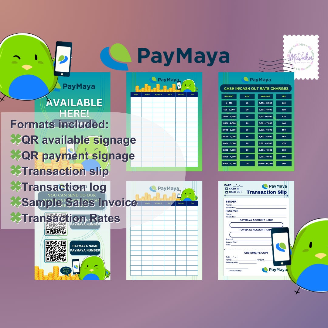 Gcash, Paymaya & Gottyme QR Sign, Transaction Log, Sales Invoice ...