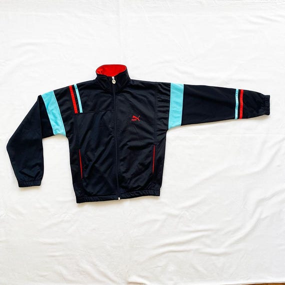 Vintage 80s Puma Tracksuit Top: Unisex Raver Jacket, … - Gem