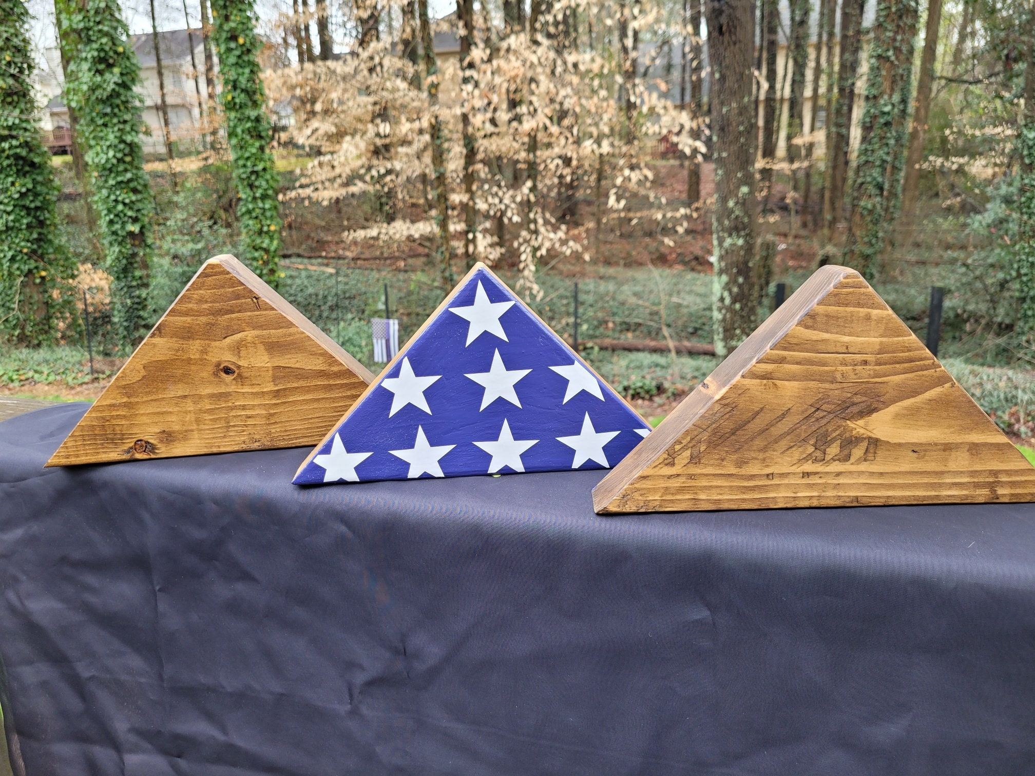 Wooden Folded Memorial Flag - Etsy