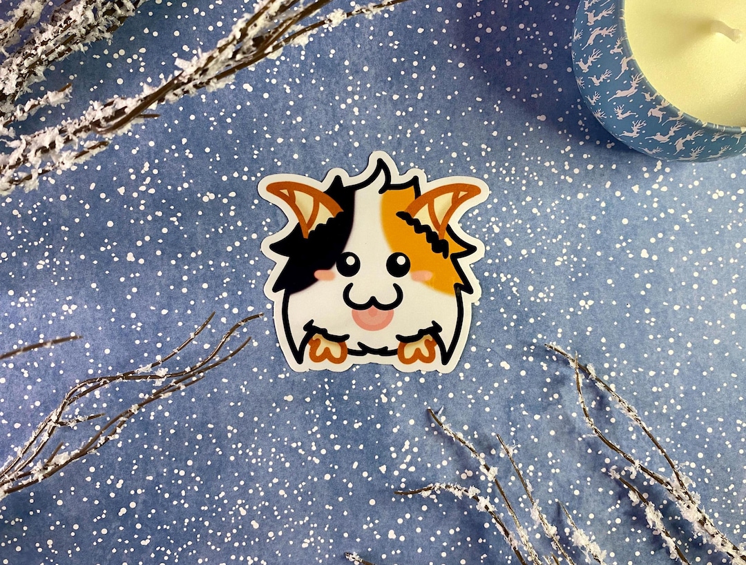 Kawaii Calico Fantasy Creature Sticker | Fluffy Horned Animal ...
