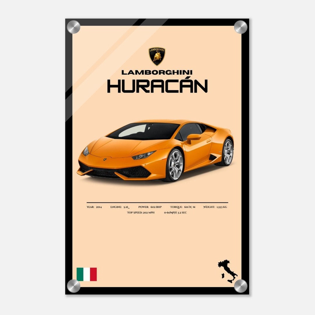 Lamborghini Poster Car Print, Huracan Print, Car Decor, Car Gift ...