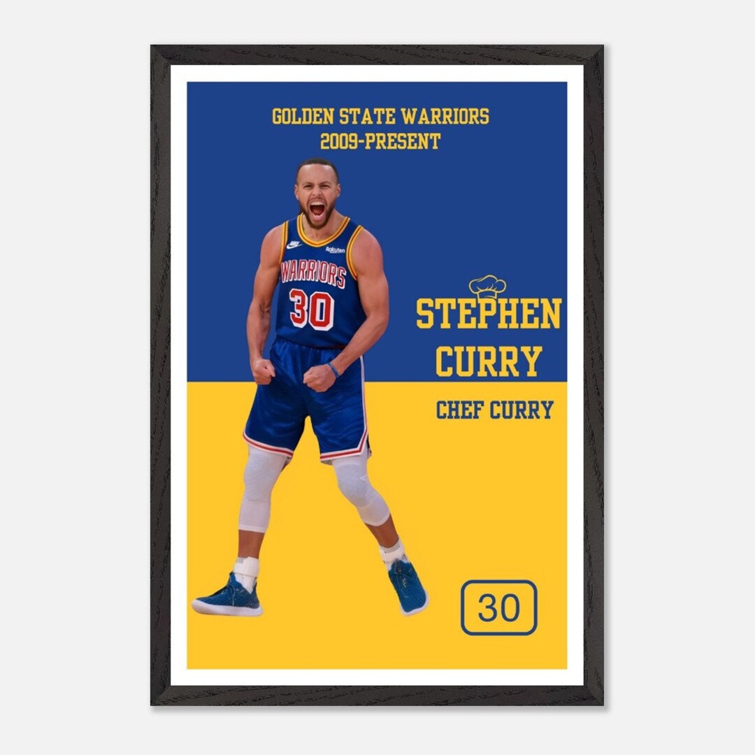 Stephen Curry Wall Art Golden State Warriors Poster, Curry Poster, NBA ...
