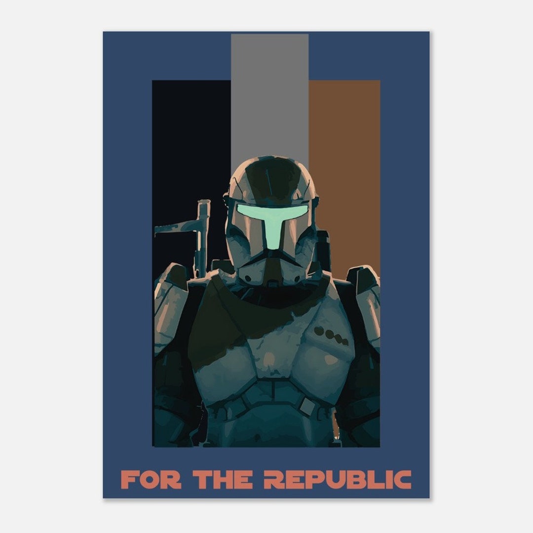 Clone Trooper Poster Star Wars Poster, Clone Commando Art, Geek Gift ...