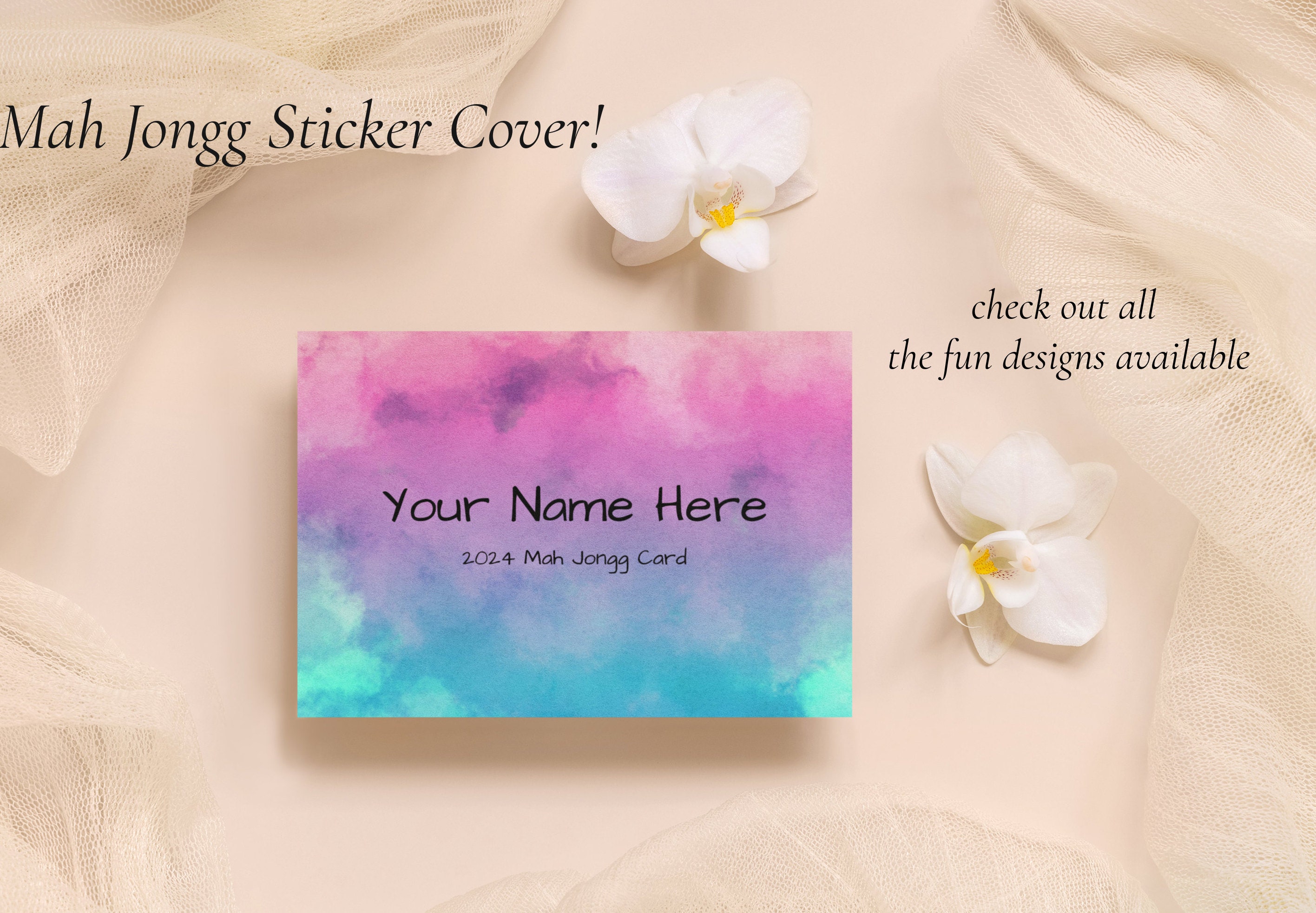 Custom Color Mah Jongg Card Sticker the Ultimate Fashion Accessory for ...