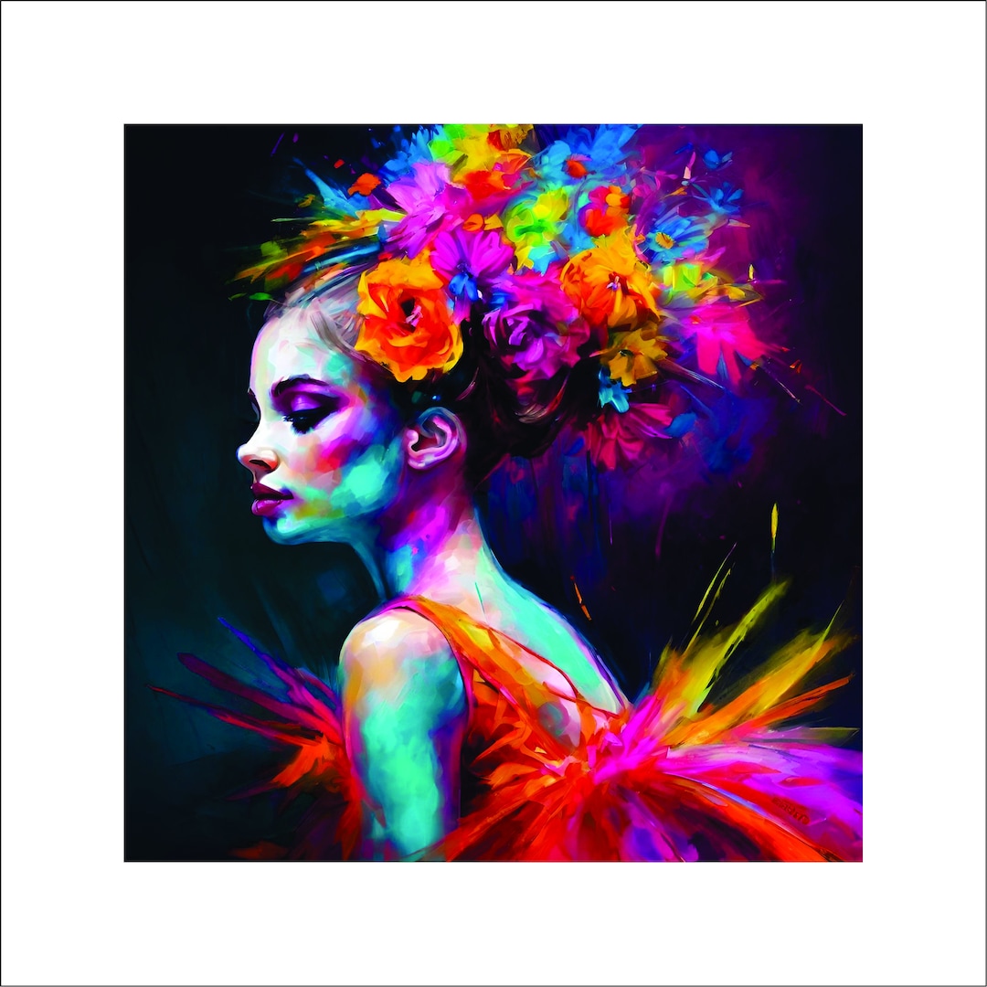 Ballerina Girl Art Print Digital Download Printable - Etsy