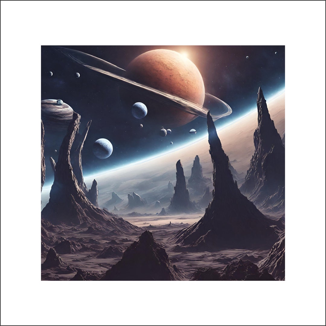 Space Planet Art Art Print Digital Download Printable - Etsy