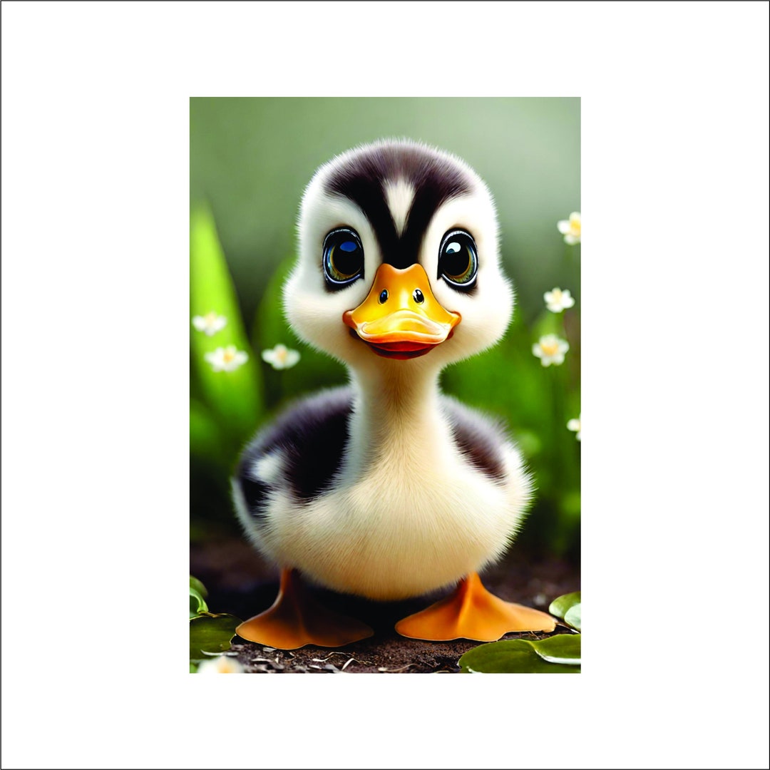 Cute Baby Duck Art Print Digital Download Printable - Etsy