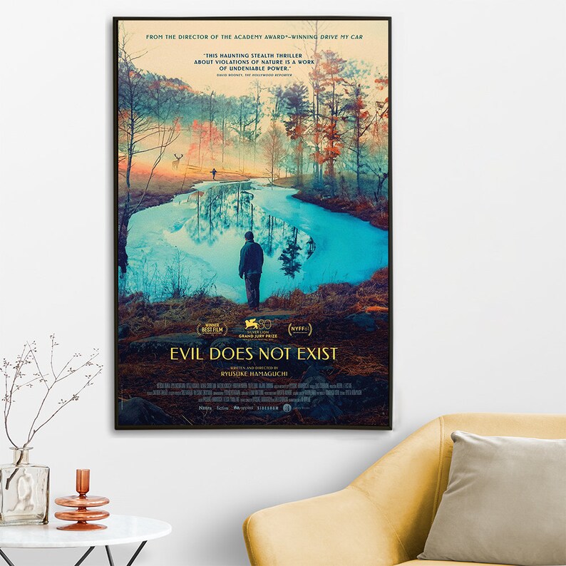 Evil Does Not Exist 2023 Poster Movie Poster Minimalist Aesthetic Poster Wall Art Home Decor ...