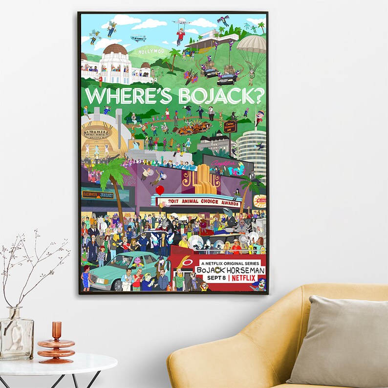 Bojack Horseman Poster Movie Poster Minimalist Aesthetic Poster Wall ...