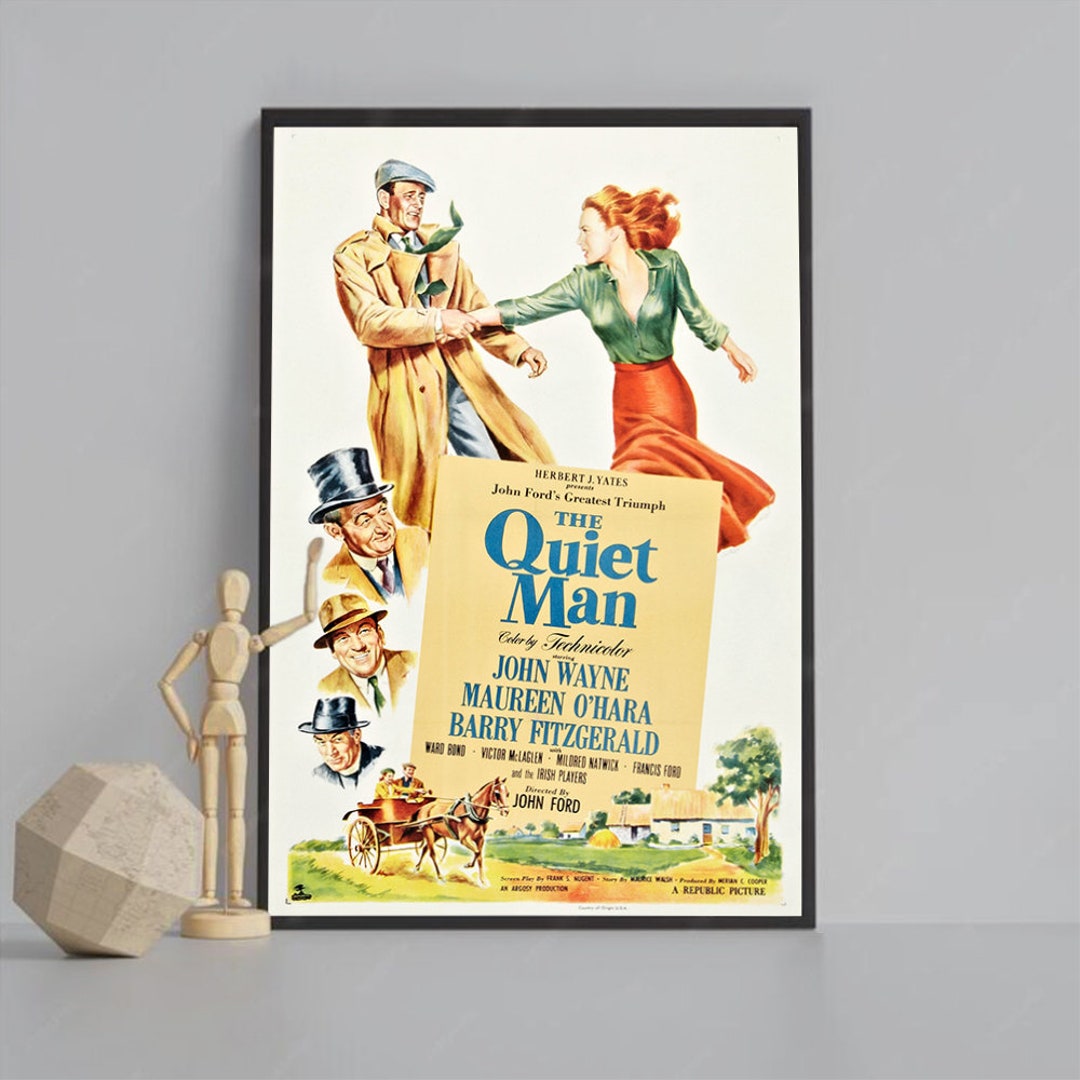 The Quiet Man Poster Movie Poster Minimalist Aesthetic Poster Wall Art Home Decor Canvas Poster ...