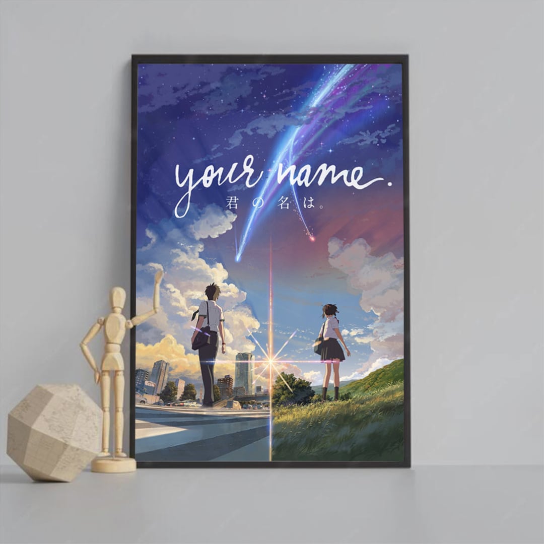 Your Name Poster Japanese Movie Poster Minimalist Aesthetic Poster Wall ...
