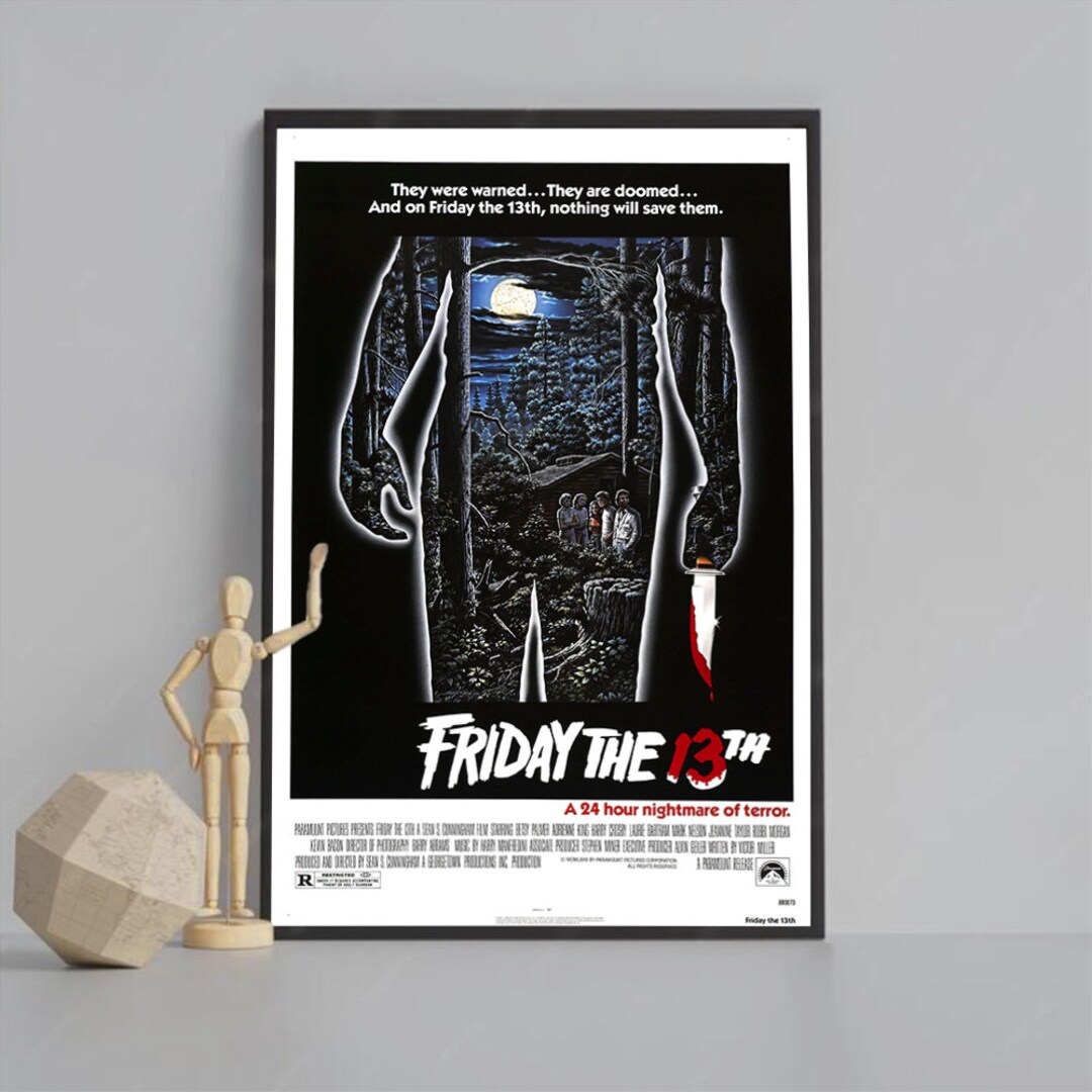 Friday the 13th Poster Movie Poster Minimalist Aesthetic Poster Wall ...