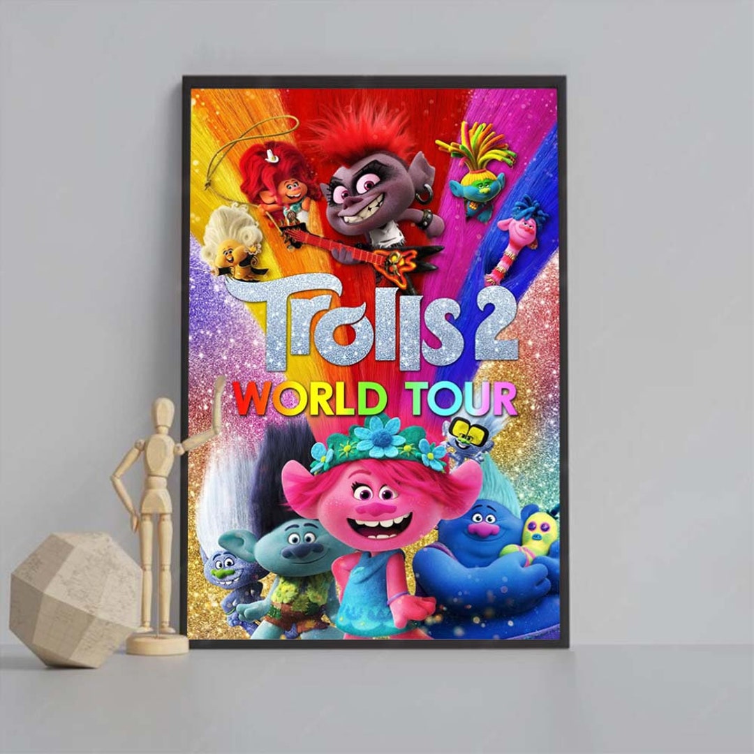 Trolls World Tour Cartoon Poster Movie Poster Minimalist Aesthetic ...