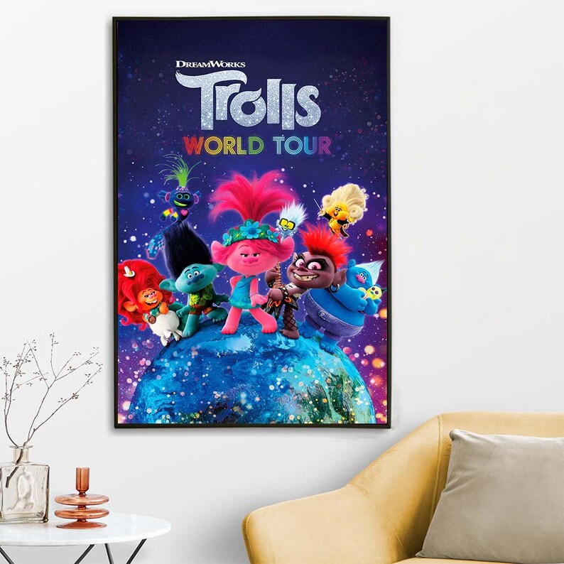 Trolls World Tour Poster Movie Poster Minimalist Aesthetic Poster Wall ...