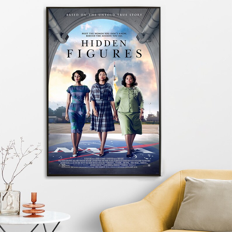 Hidden Figures Poster Movie Poster Minimalist Aesthetic Poster Wall Art ...