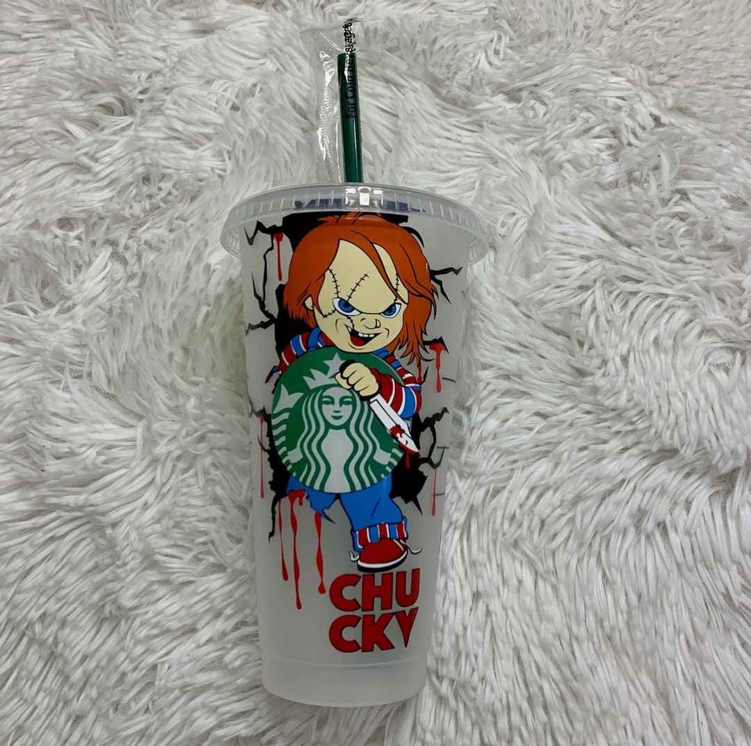 24oz Customized Halloween Chucky Cold Cups - Straw and Lid Included - Etsy