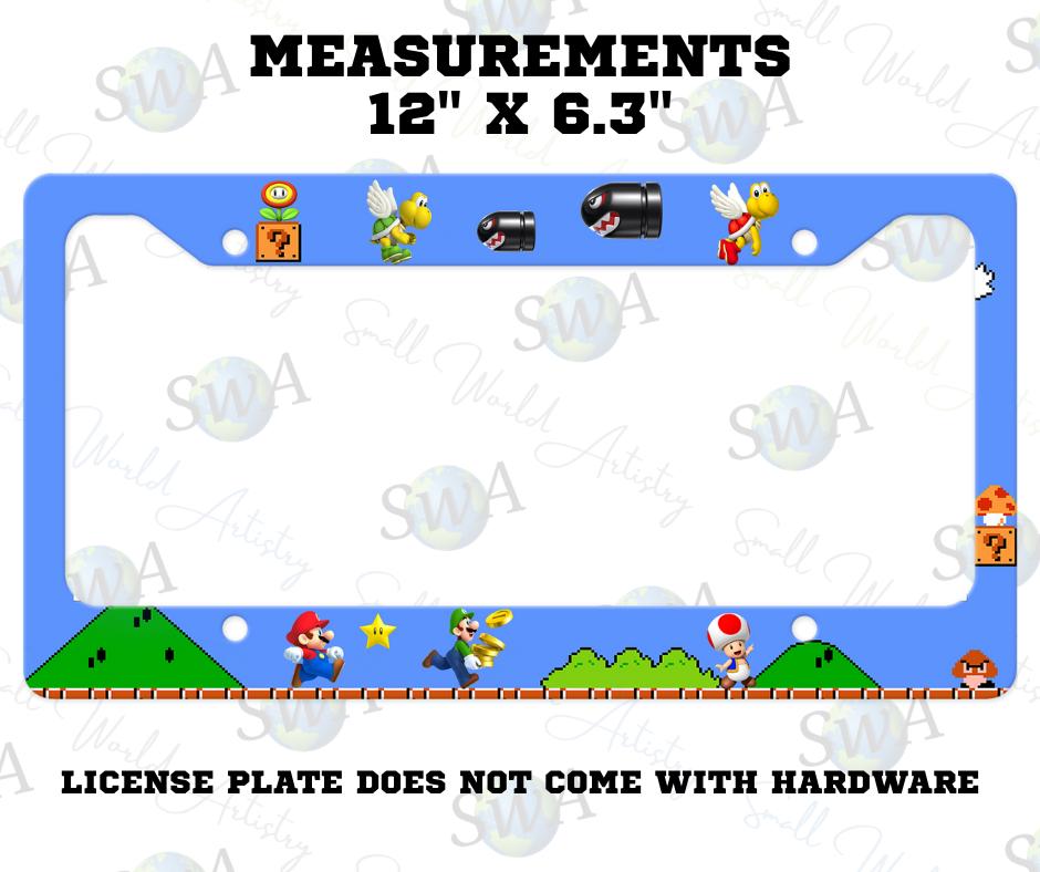 Mario License Plate Frames - Super Mario - Luigi - Video Games - Frame ...