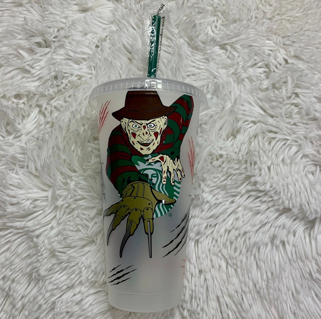 24oz Customized Halloween Freddy Cold Cups - Straw and Lid Included - Etsy