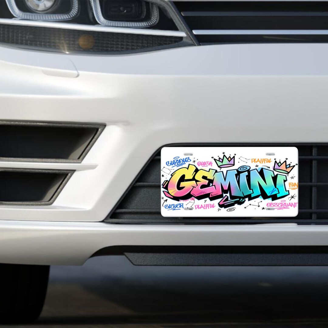 Graffiti Zodiac Sign Sublimation License Plate - Etsy