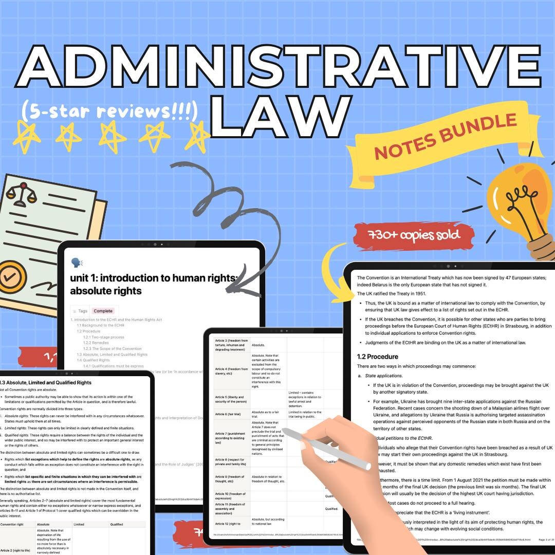 Administrative Law Notes | LLB Law | Oxford University | Cambridge ...