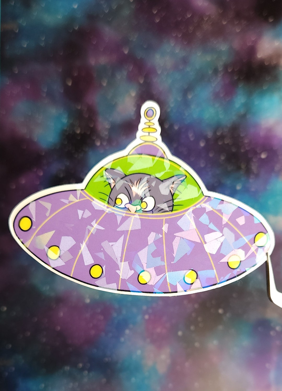 Space Kitty Sticker - Etsy