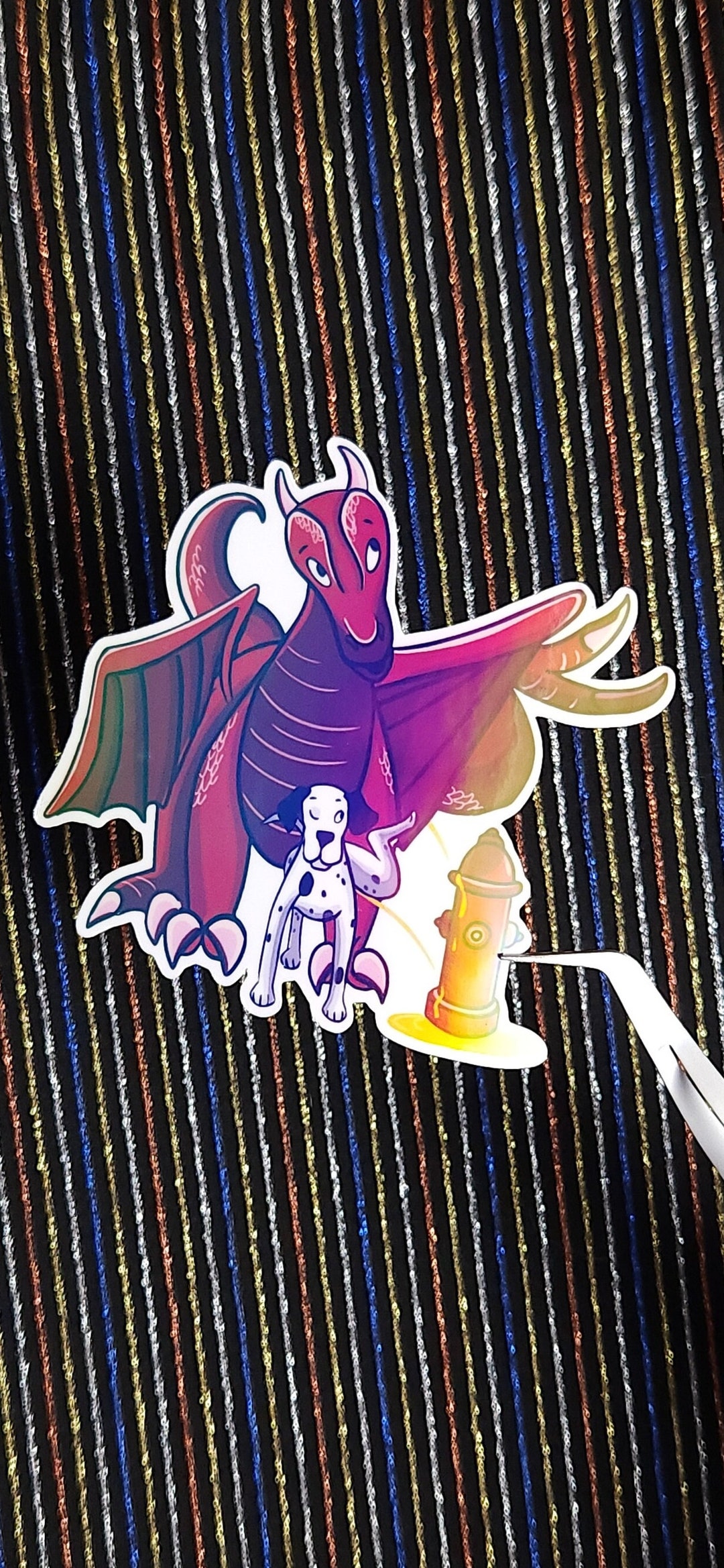 Dragon & Pup Sticker - Etsy