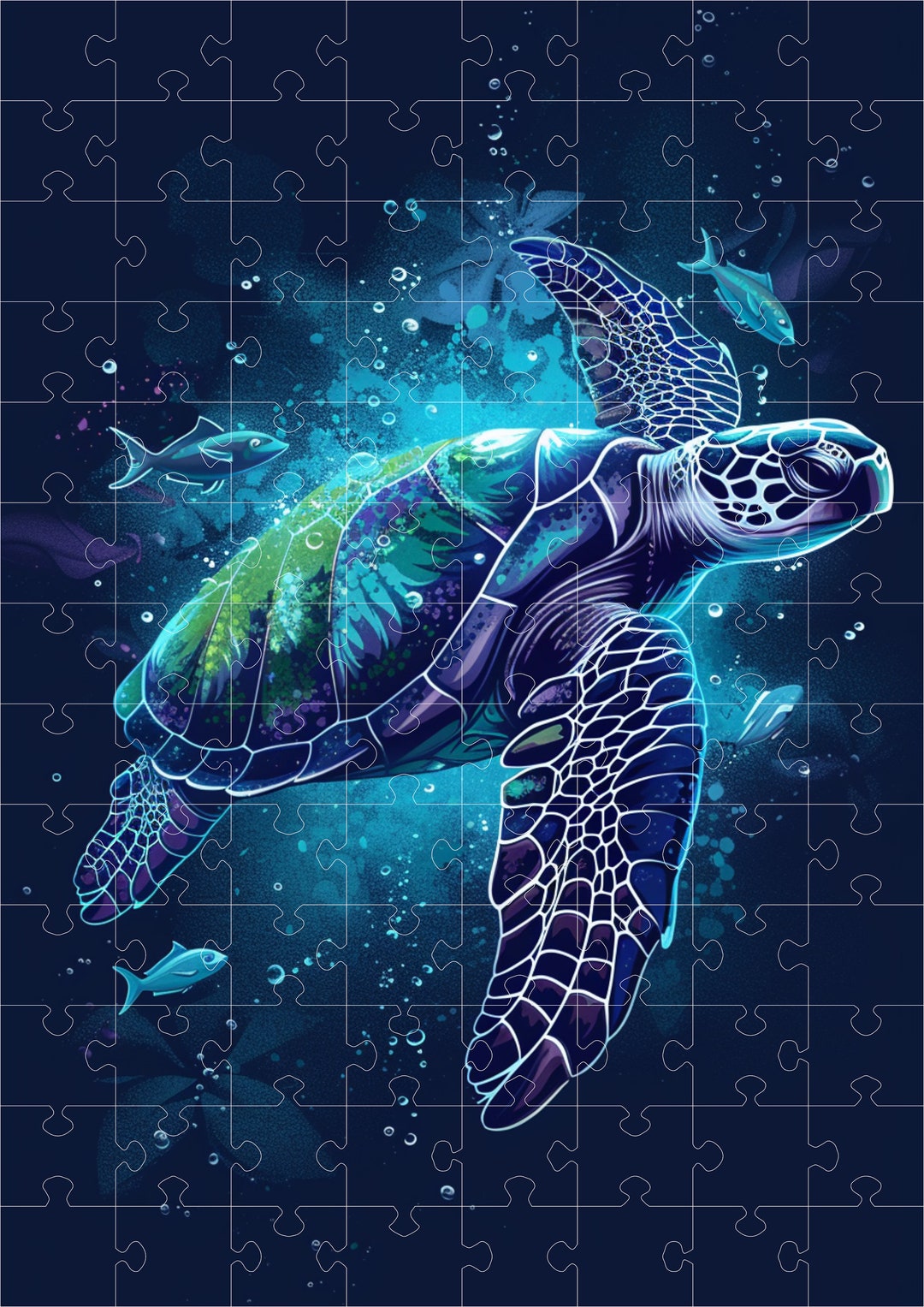Oceanic Odyssey Sea Turtle Kids’ Puzzle - 120 Pieces - Etsy
