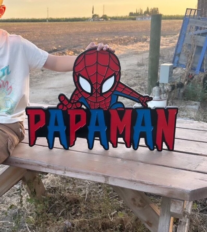 Spider-man Custom Wood Carved 2D Sign Gift, Nursery, Party, Room Decor ...