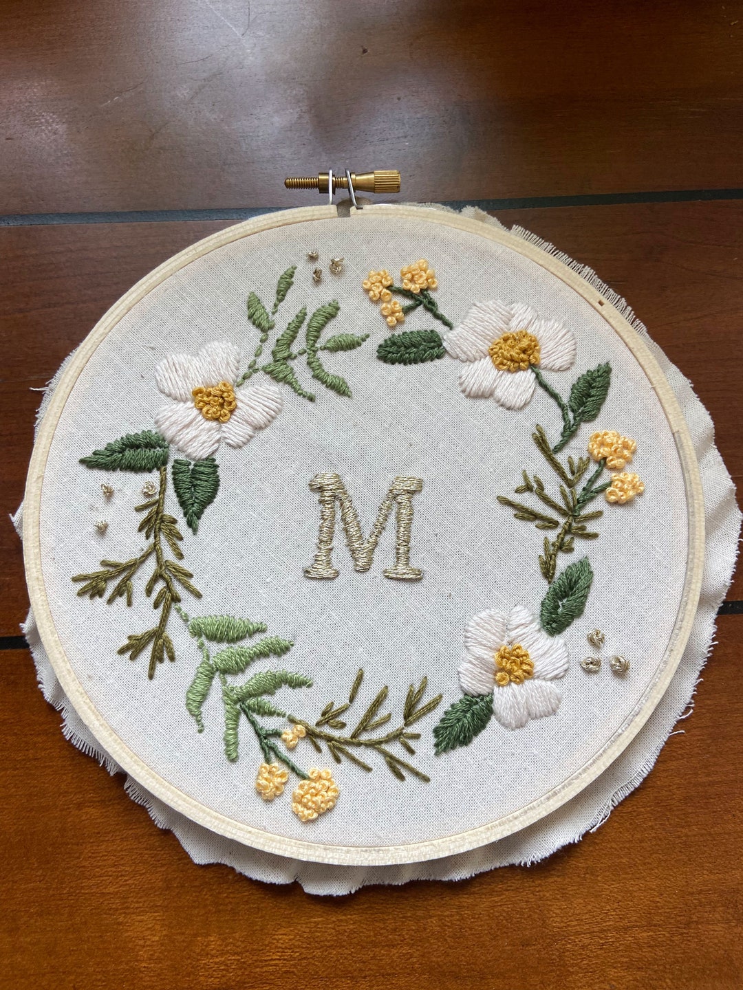 Initials Hand Embroidery Pattern - Etsy