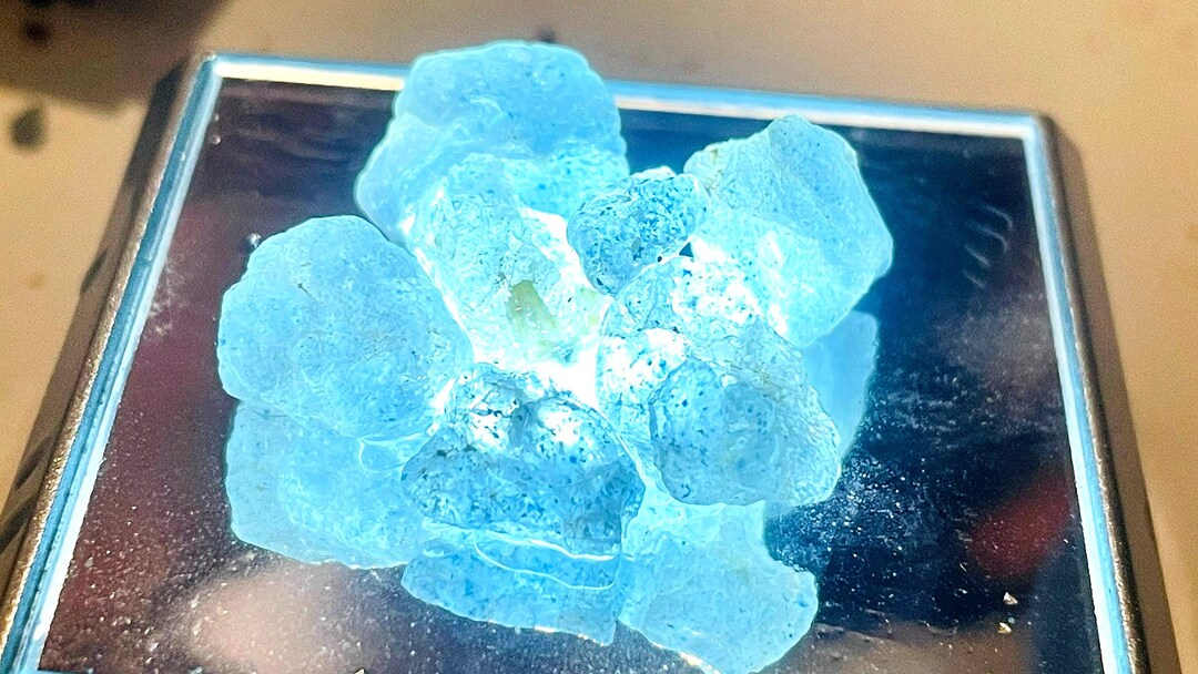 Lazulite Blue Quartz Rough Gemstones -blue Transparent Crystals - 130g ...