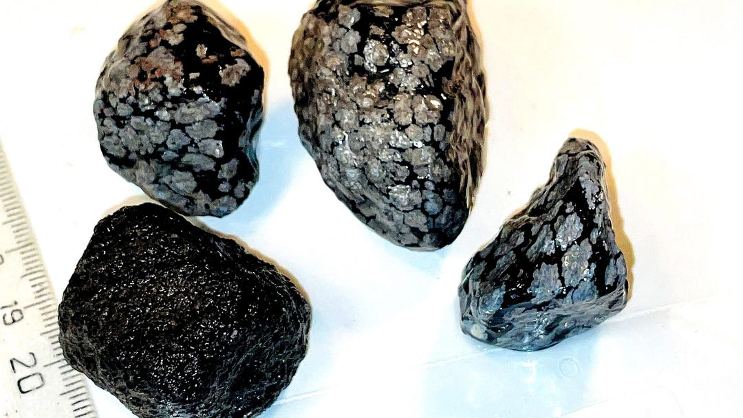 Snowflake Obsidian Healing Stones - Rebirth Raw Minerals, 84g Rough ...
