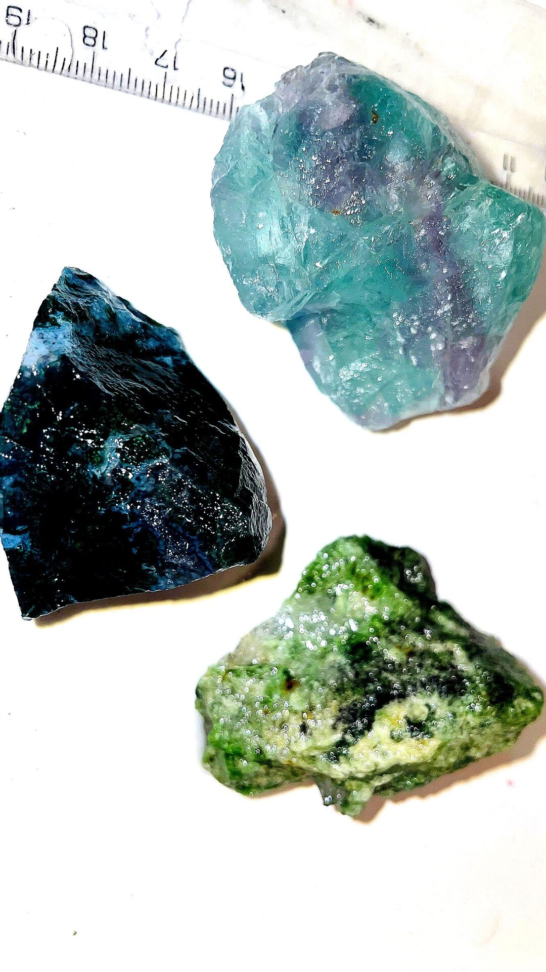 Minerals Mix Pack: Green Rocks- Chromium Diopside, Fluorite, Heliotrope ...