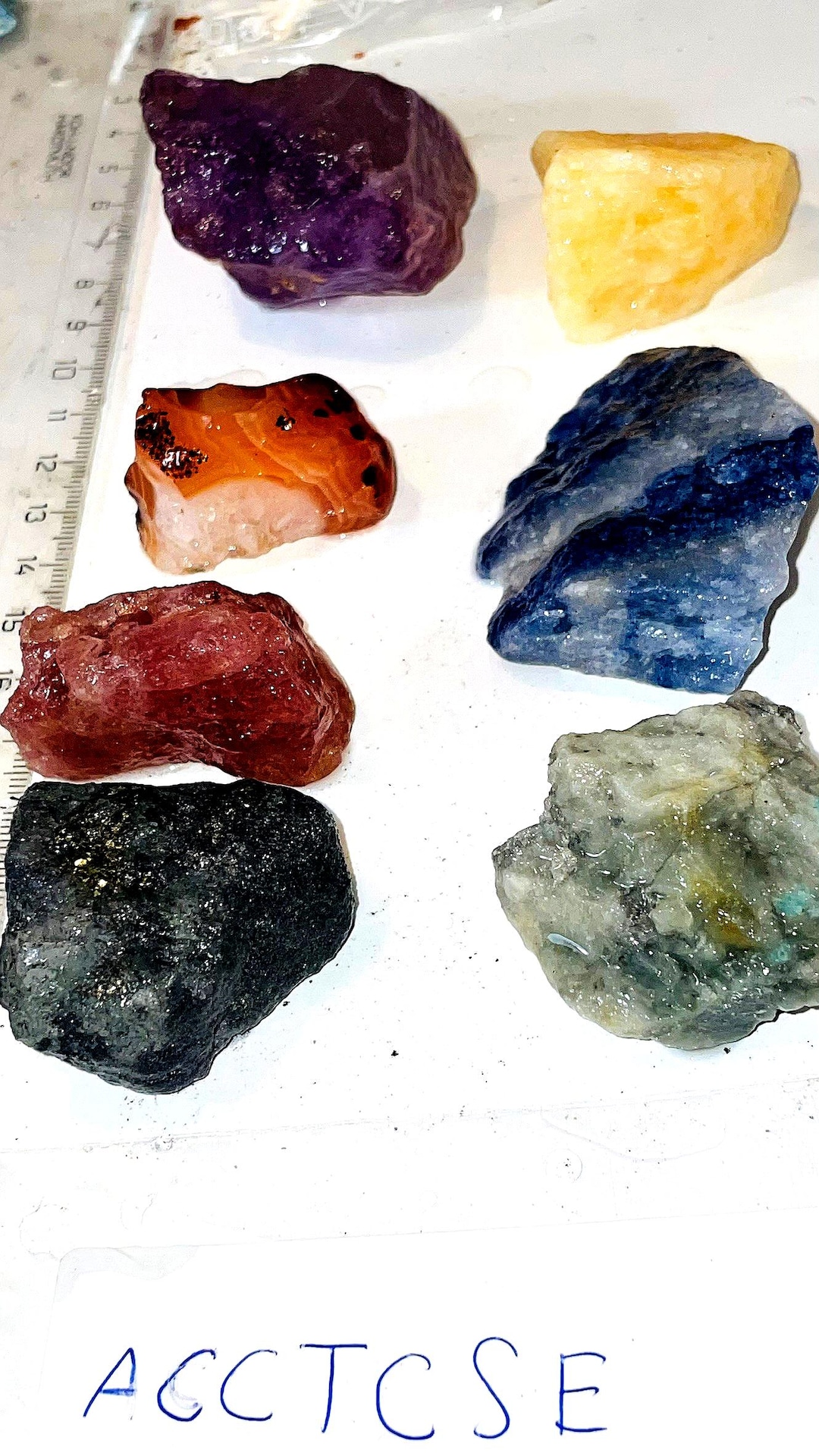 Minerals Mix Pack : Amethyst,cornelian,pink Quartz,tsavorite Chromium ...