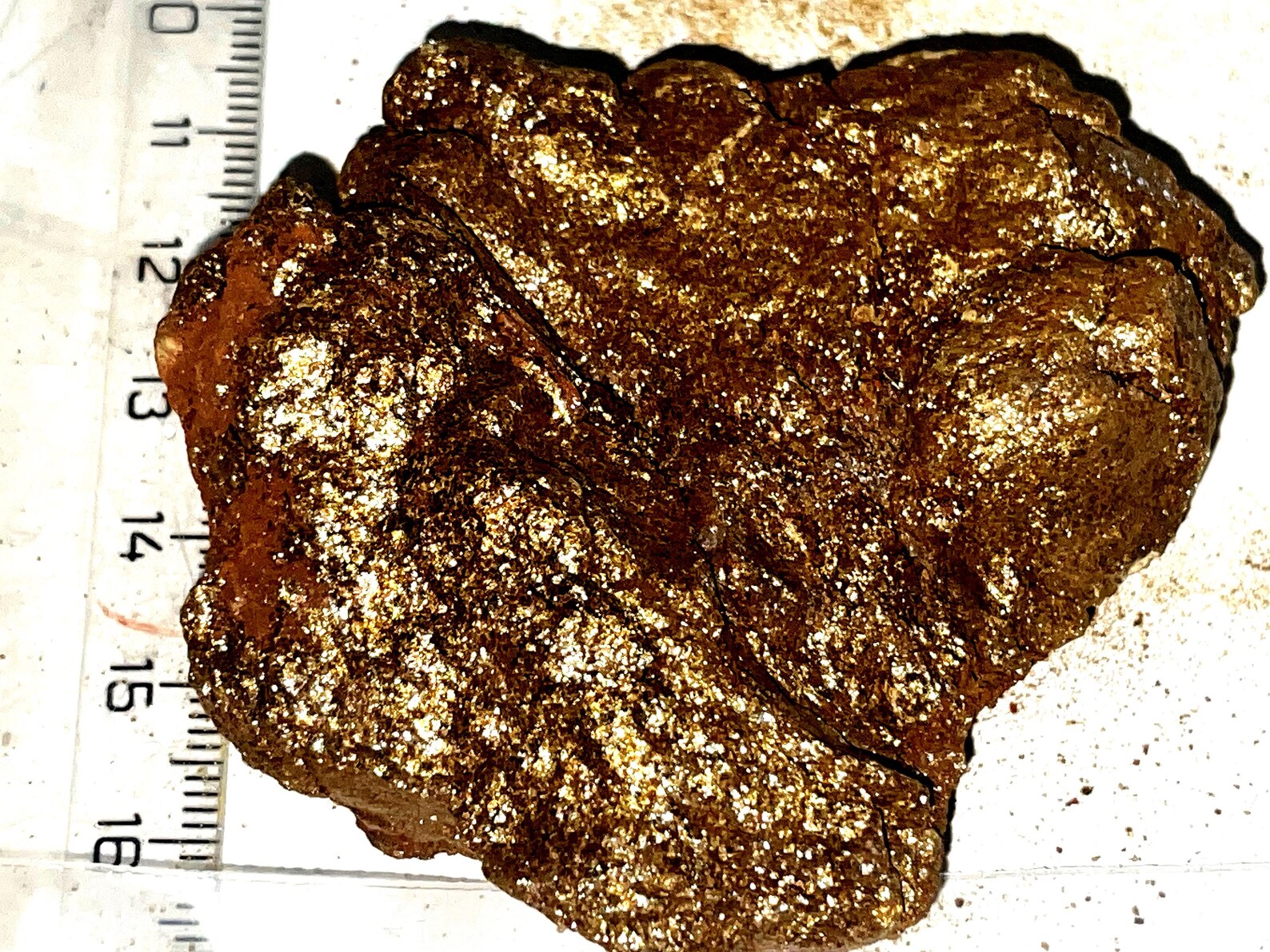 Dark Gold Hydronium Jarosite Specimen - 72g Healing Mineral From Greece ...